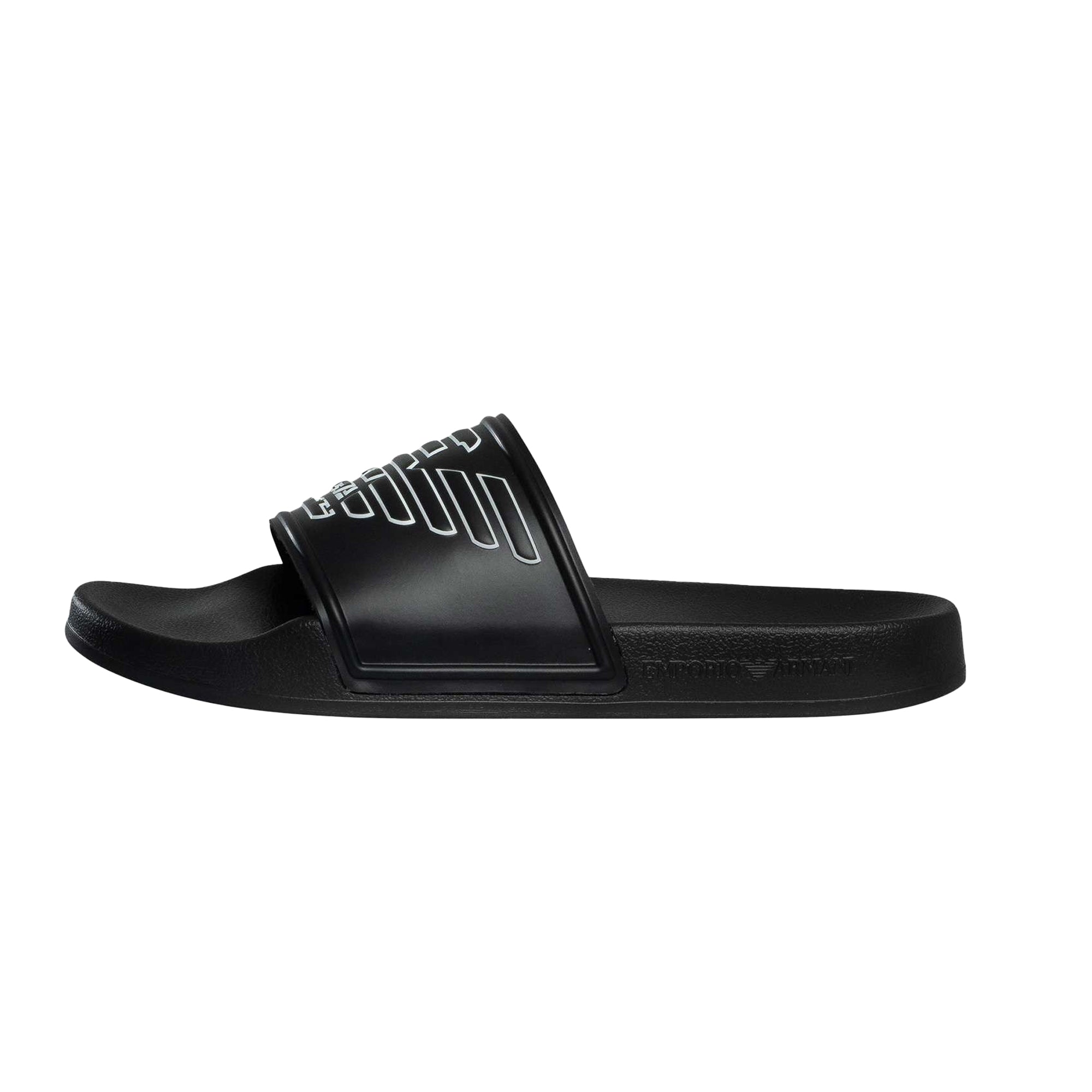 Emporio Armani Eagle Slides Black/White – Spiral Seven